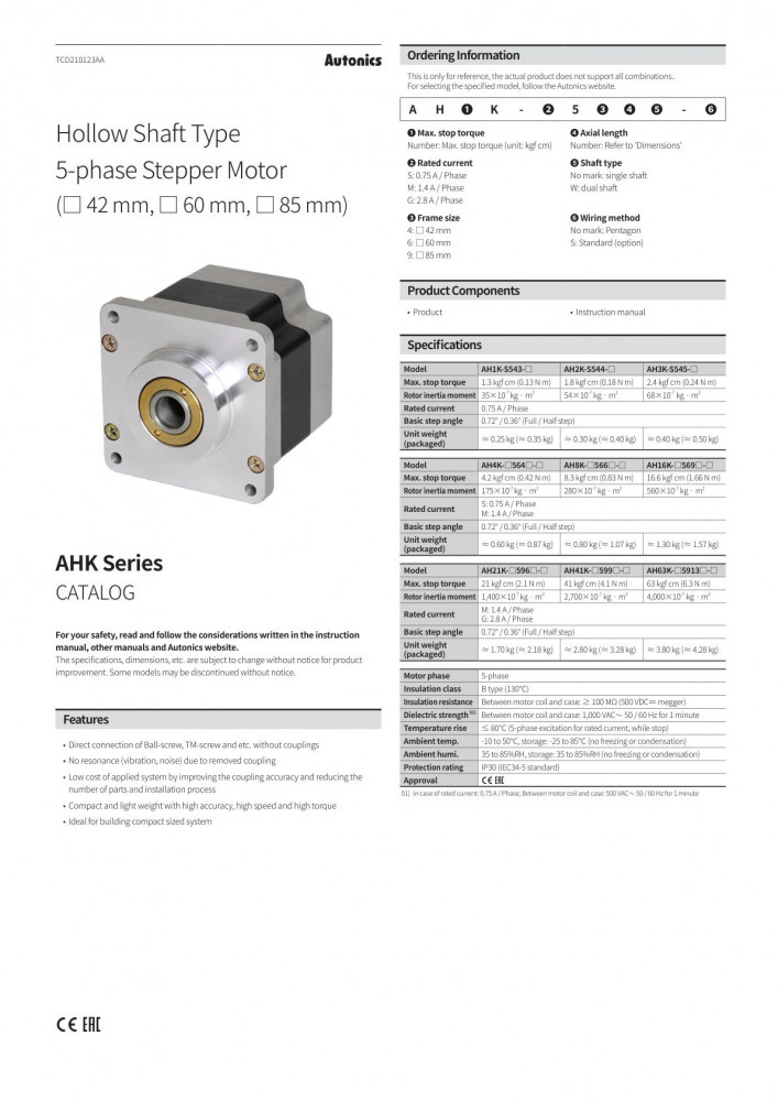 AHK Series catalog page 1