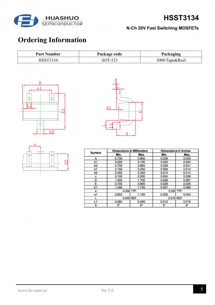 HSST3134 datasheet page 5