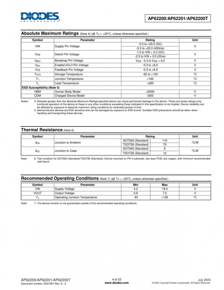 AP62200TWU-7 datasheet page 4
