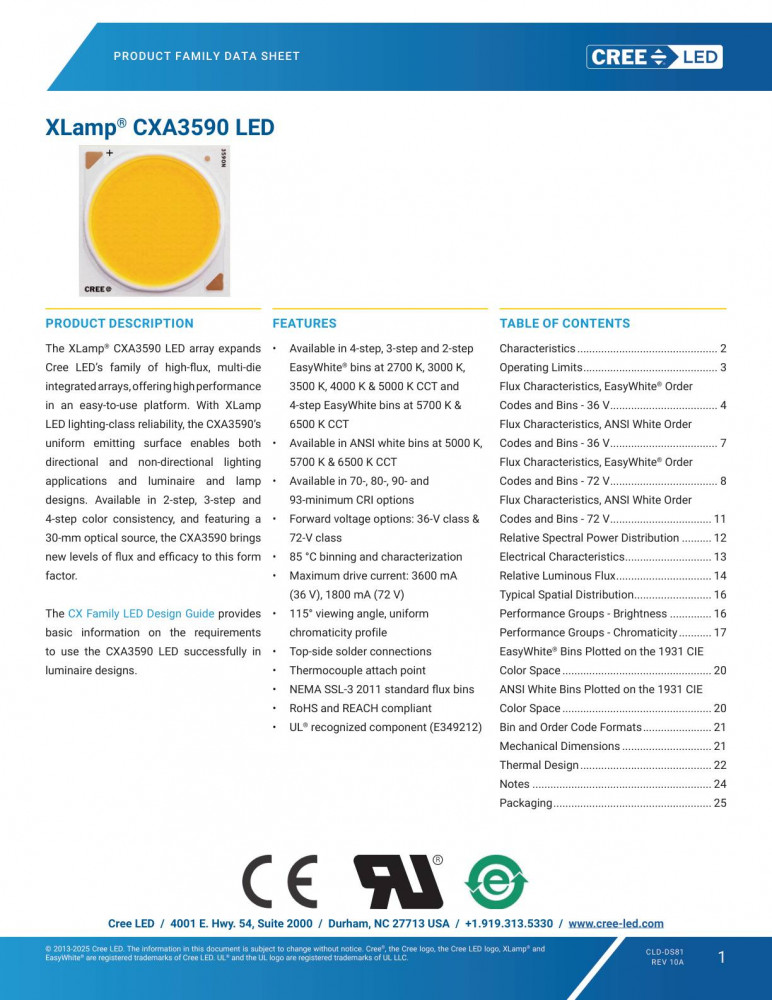 CXA3590 datasheet page 1