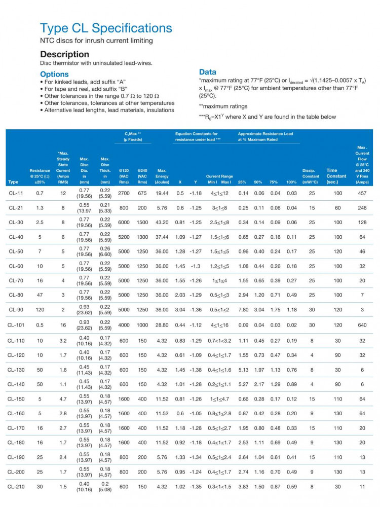 CL-110 technical document, page 3