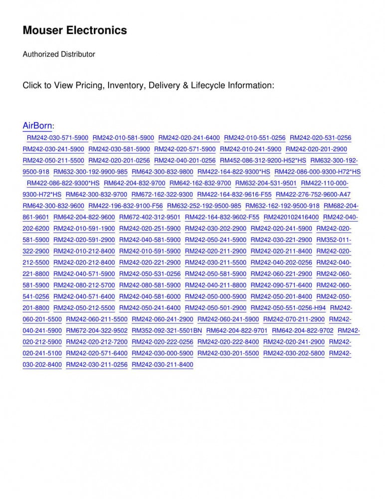 AirBorn RM series connector document page 2