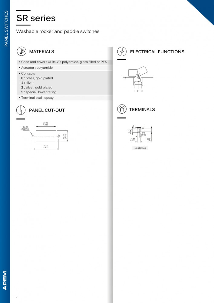 APEM S series datasheet page 8