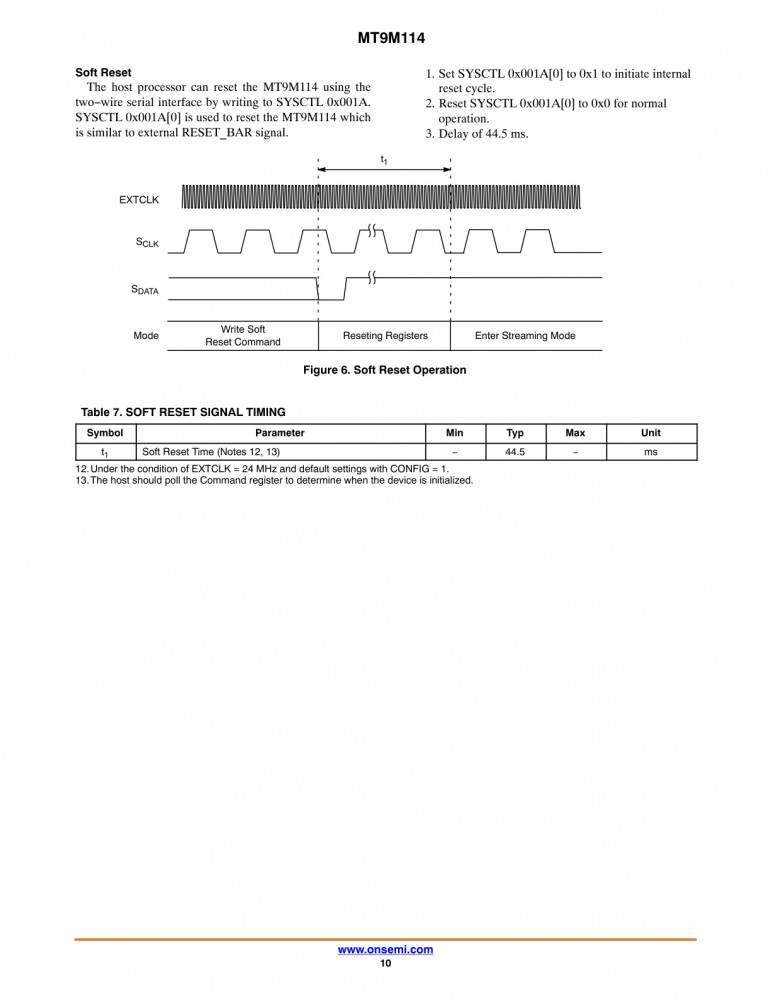 MT9M114 datasheet page 10