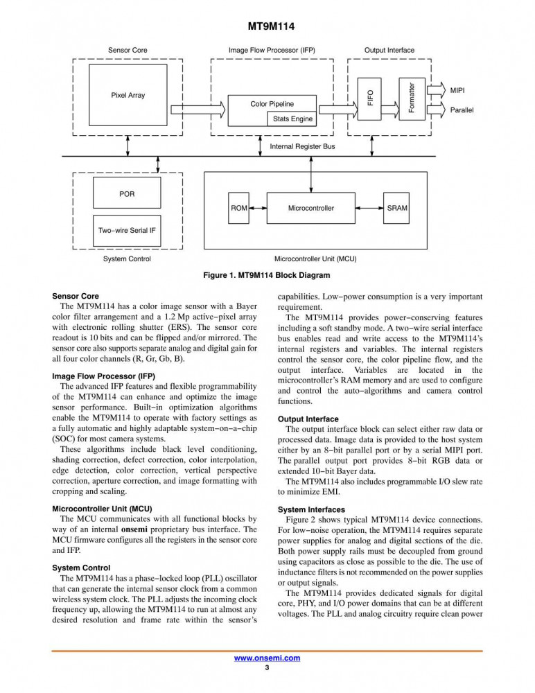 MT9M114 datasheet page 3