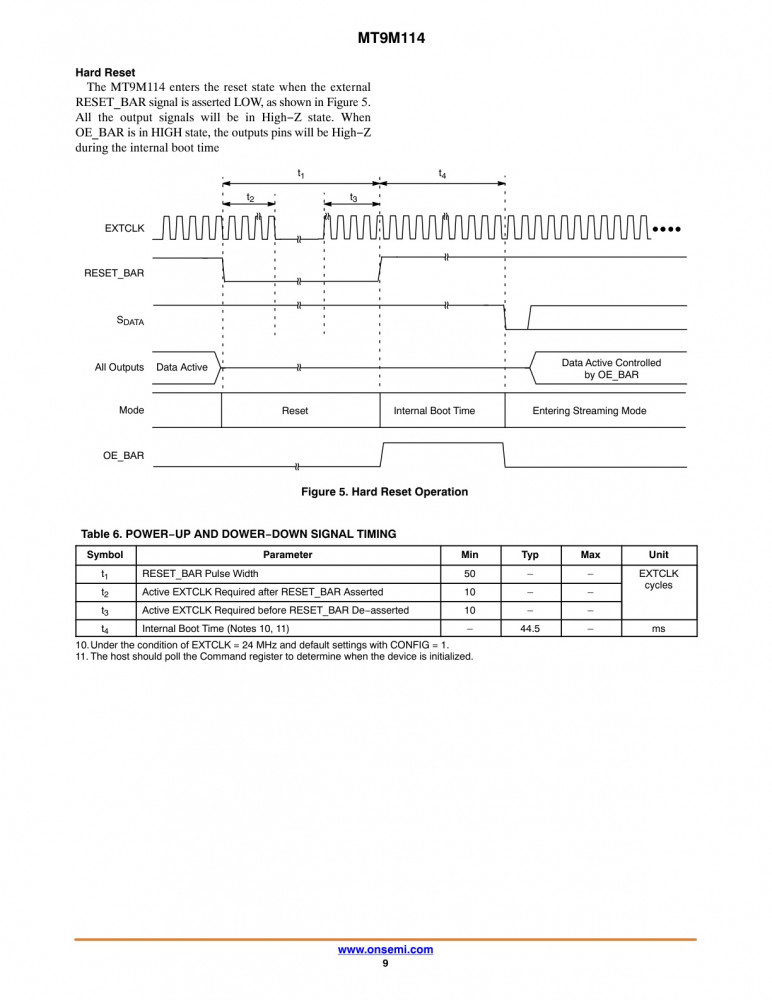 MT9M114 datasheet page 9