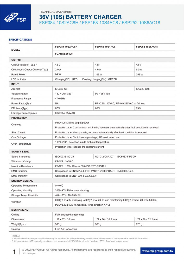 FSP charger technical document page 1