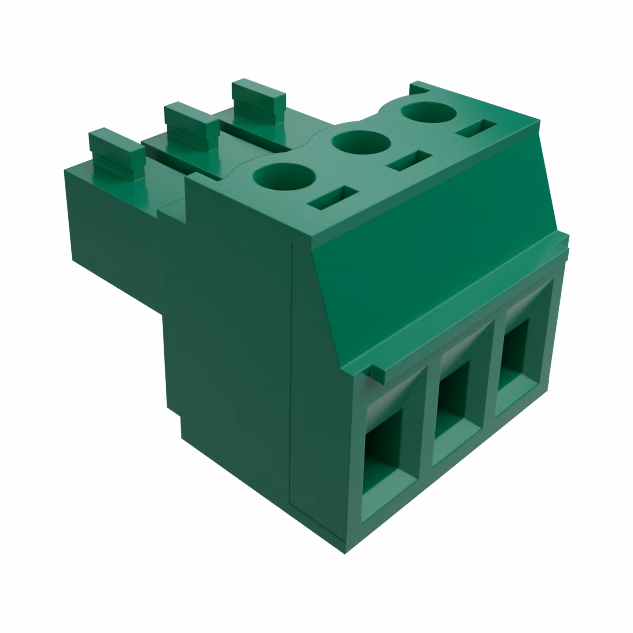 3.81mm Pitch Eurostyle Horizontal Plug, with Reverse Imprinting, Green Housing, 3 Circuits for sale