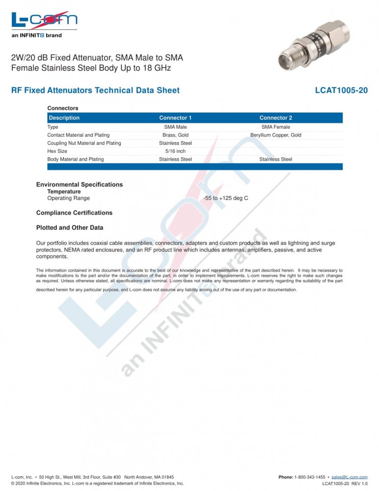 LCAT1005-20 technical document page 2