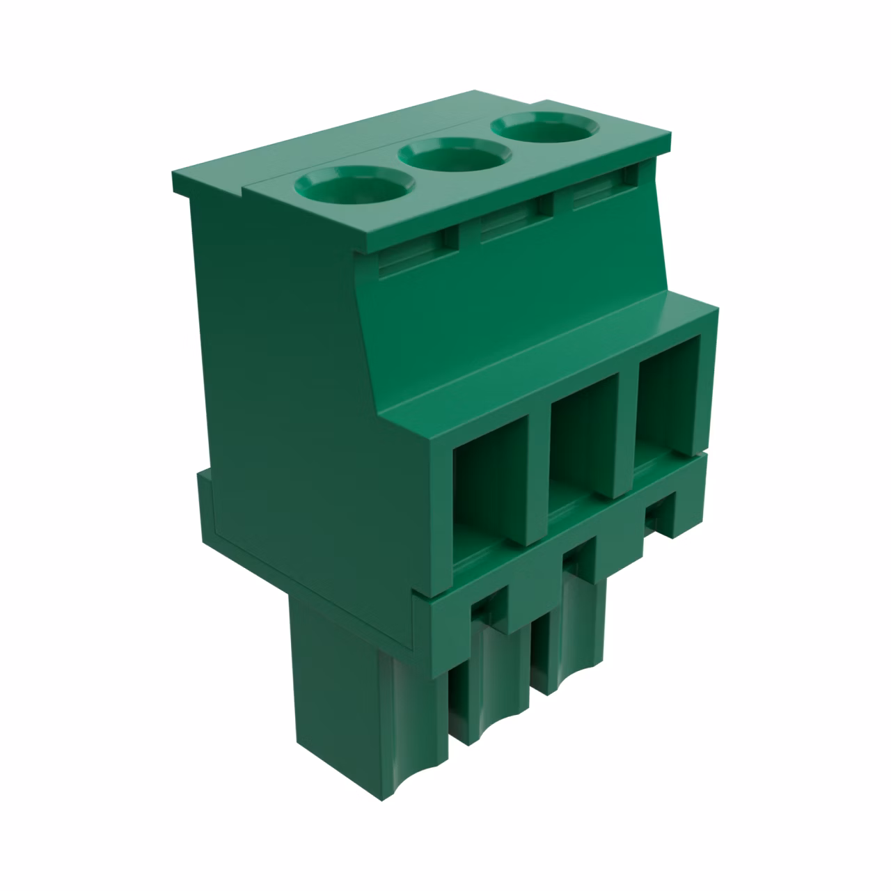 3.81mm Pitch Eurostyle Vertical Plug, with Standard Imprinting, Rear Wire Entry, Green Housing, Gold (Au) Plated, 3 Circuits for sale