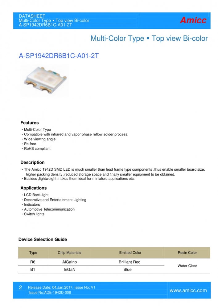 A-SP1942DR6B1C-A01-2T approval sheet page 2