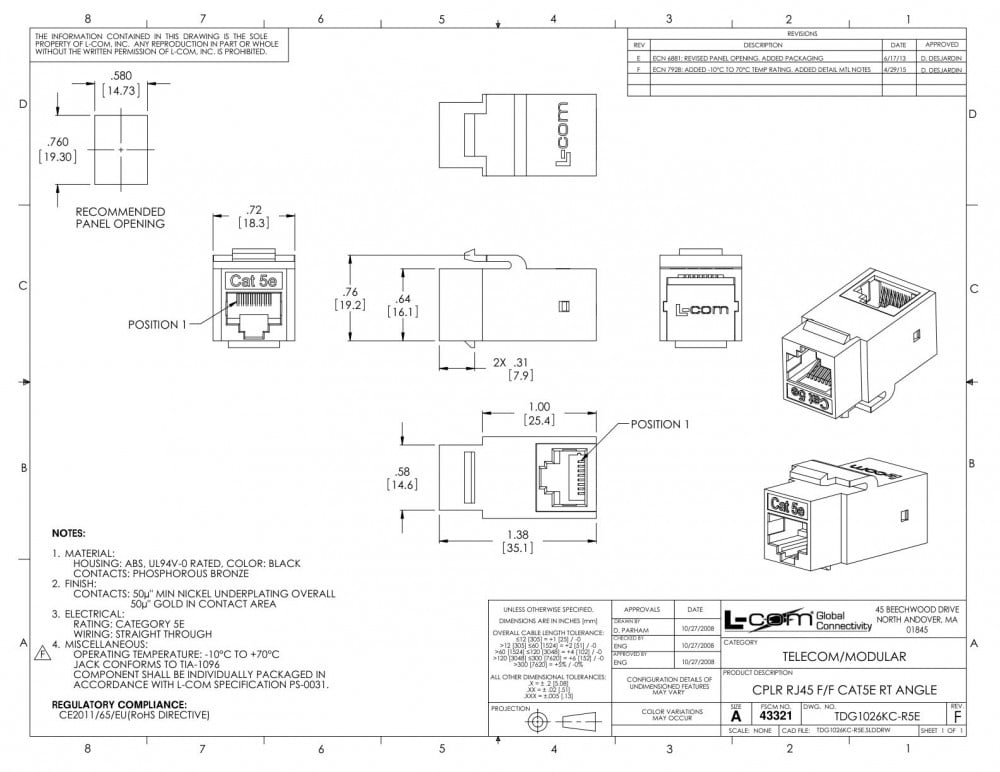 L-com TDG1026KC-R5E technical document page