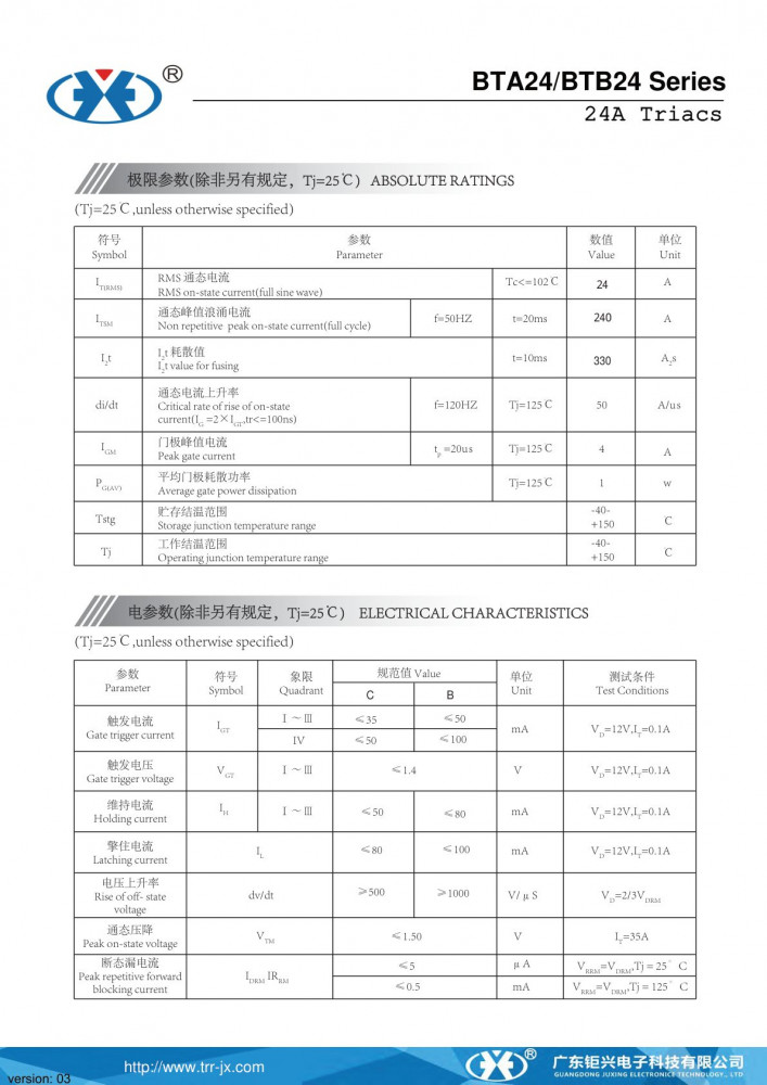 BTA24-800BC datasheet page 2