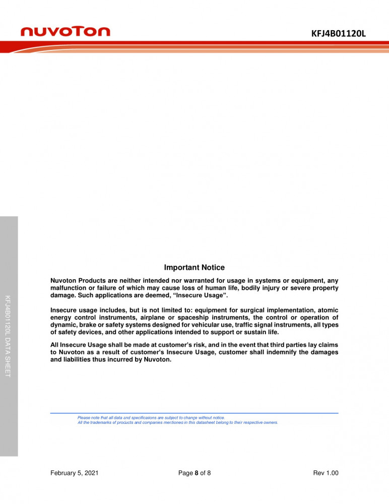 KFJ4B01120L datasheet page 8