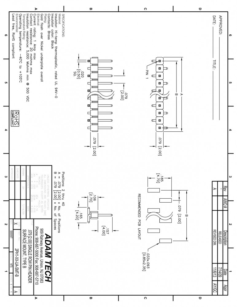 ADAM TECH 2PH1-04-UA-SMT-B technical document preview