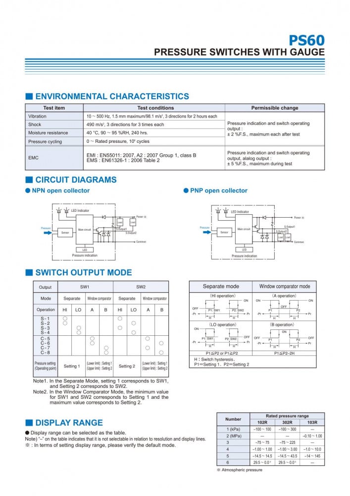 Nidec PS60 datasheet page 3