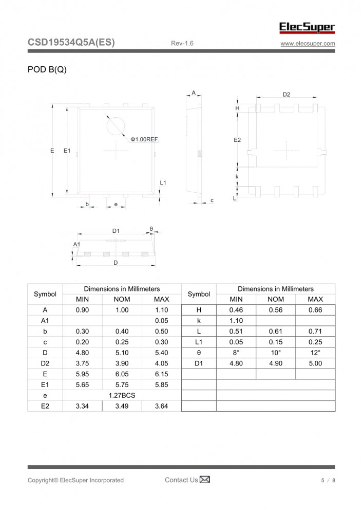 CSD19534Q5A(ES) datasheet page 5