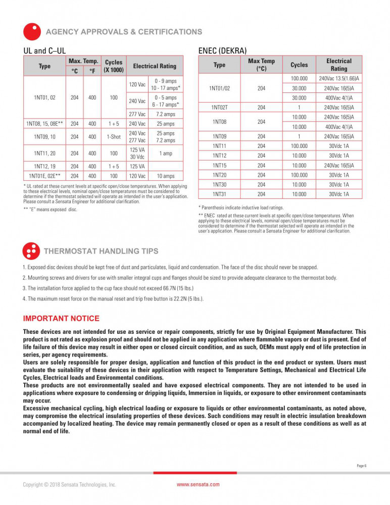 1NT thermostat technical document page 6
