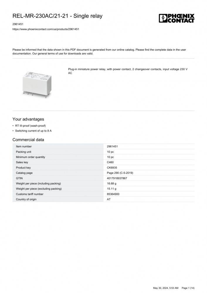 2961451 technical document page 1