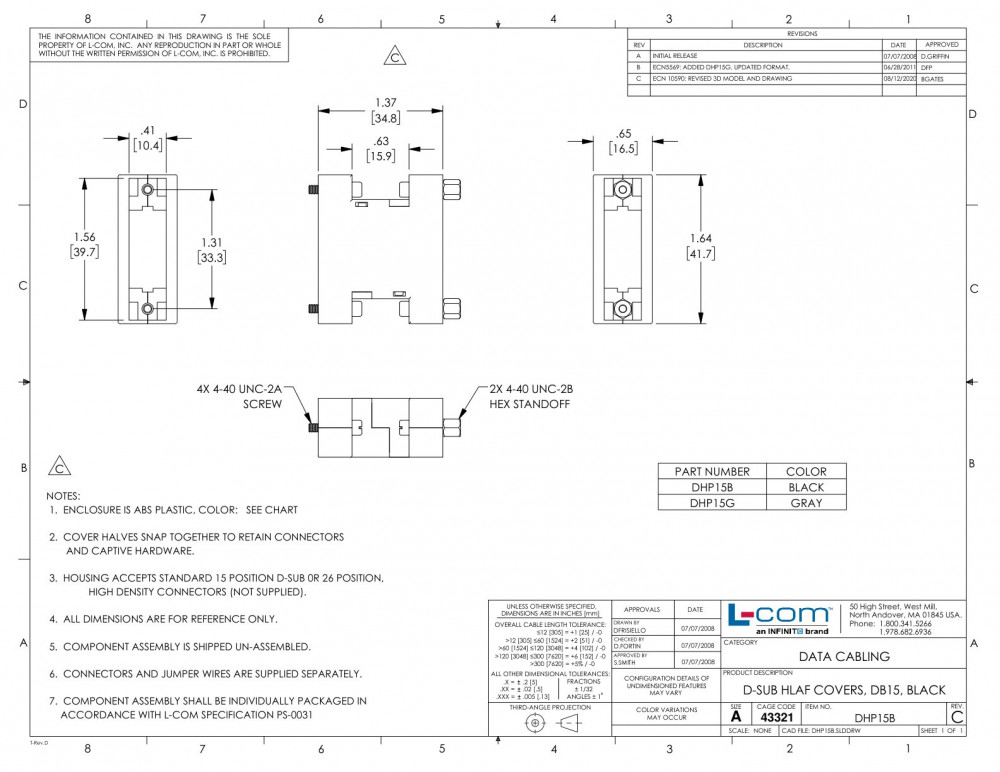 DHP15G technical document preview