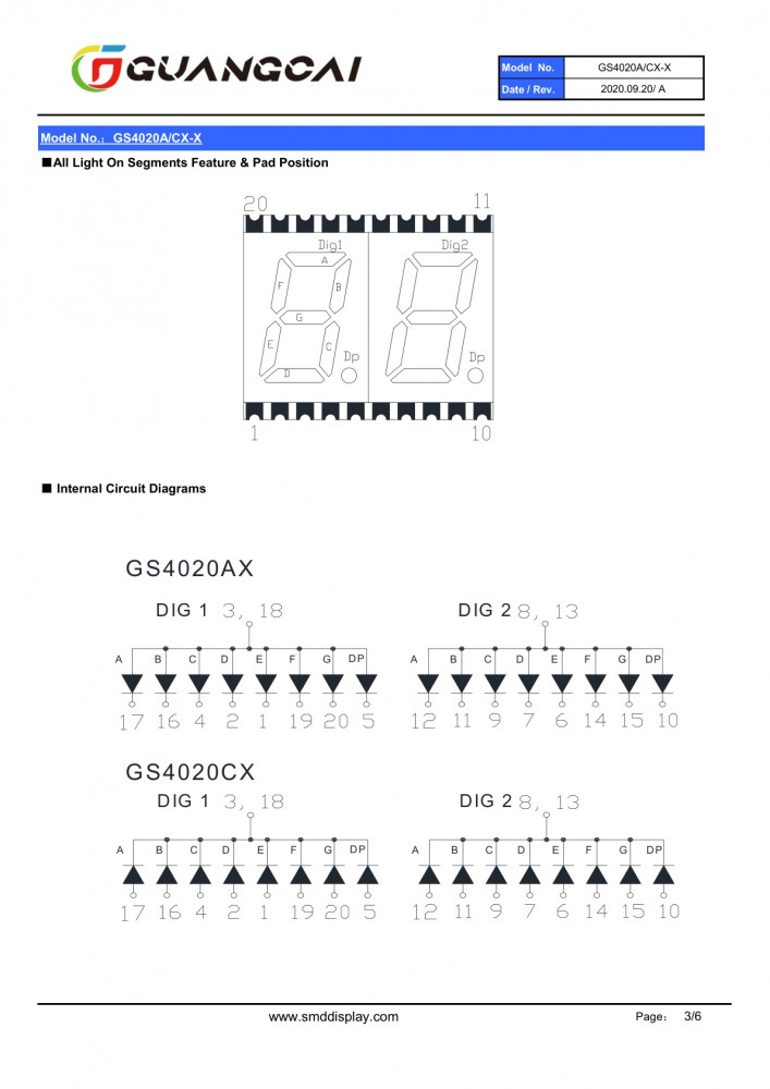 GS4020AR-G pad and circuit information