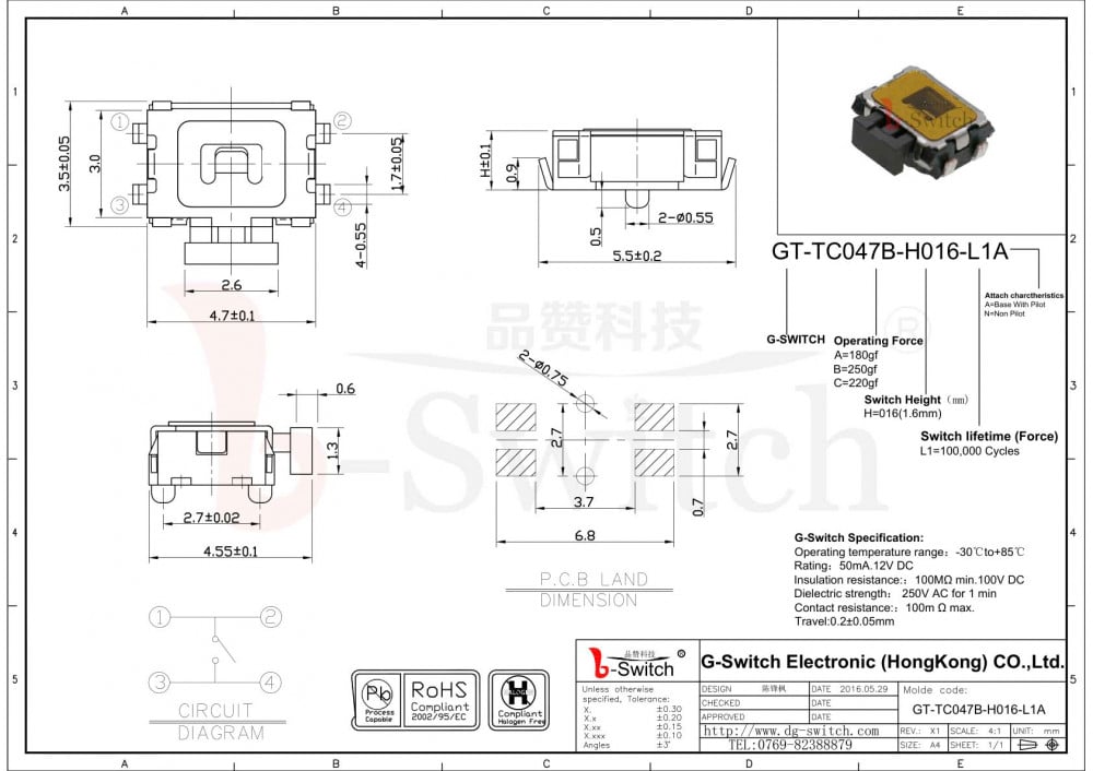 GT-TC047B-H016-L1A technical document preview