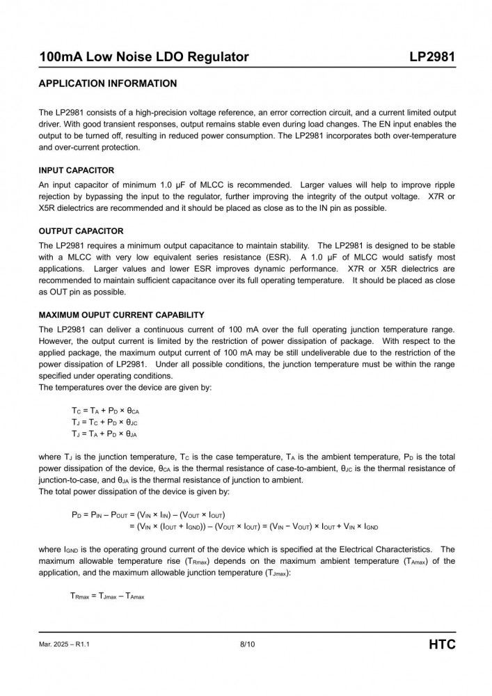 LP2981 datasheet page 8