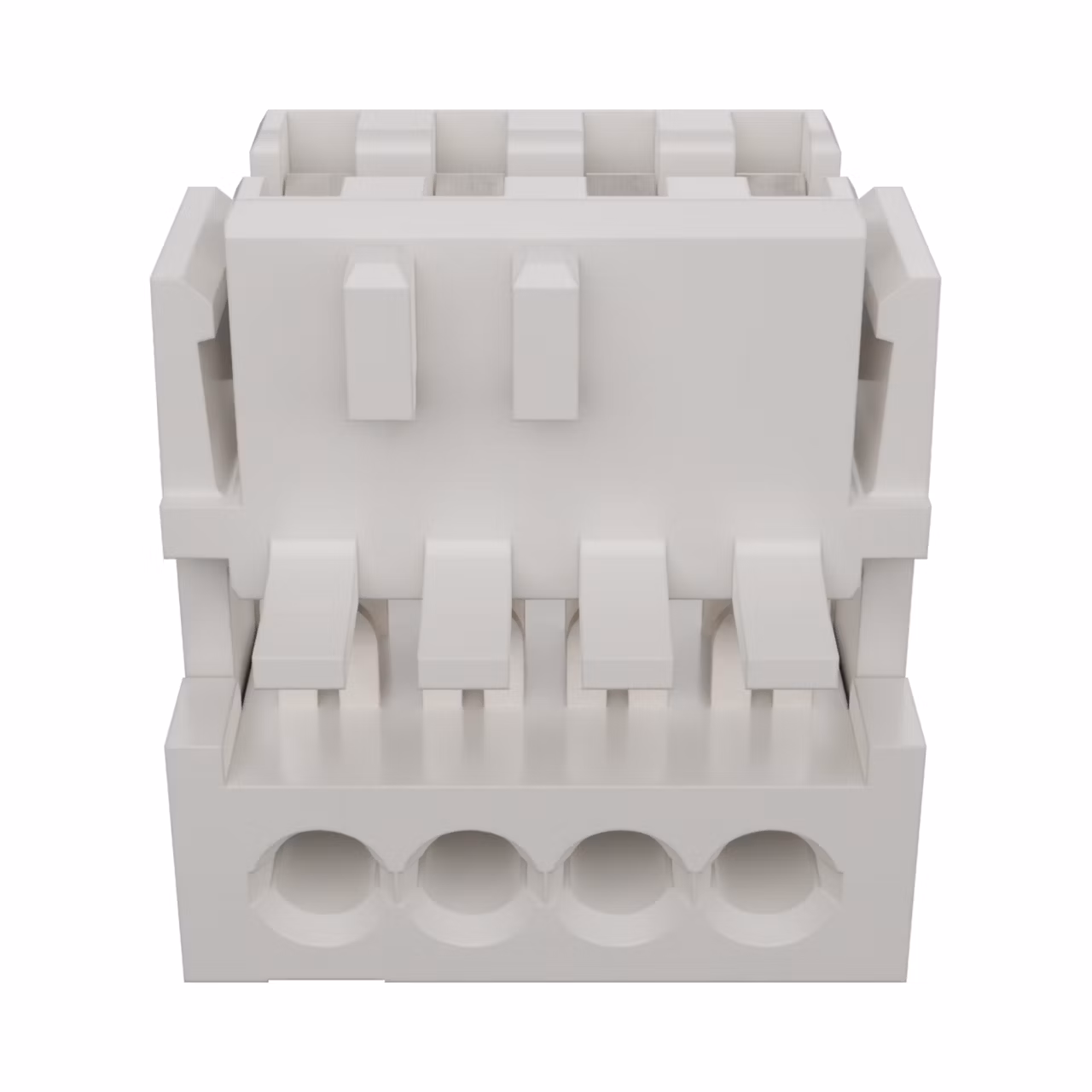 Appli-Mate RAST 2.5 IDT Housing, 2.50mm Pitch, with Side Latches, Female, 4 Circuits, Position Keys A, D & E Removed, Black Color Stripe for sale