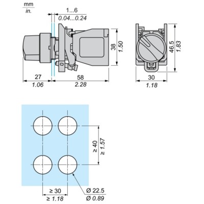 Schneider XB4BD53GEX Selector Switch for sale