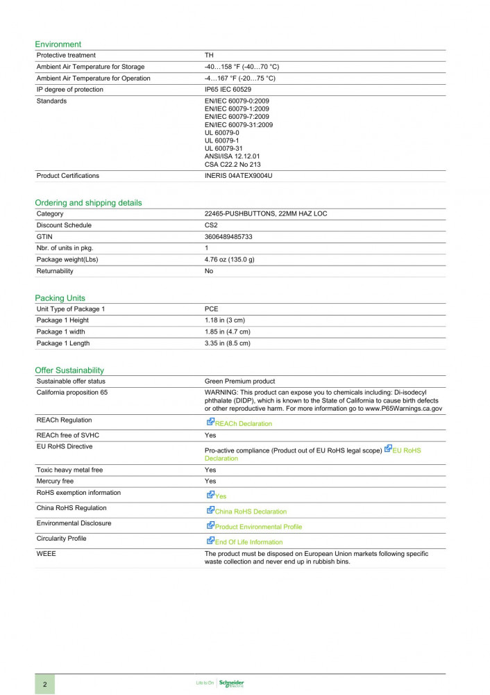 XB4BD53GEX technical document page 2