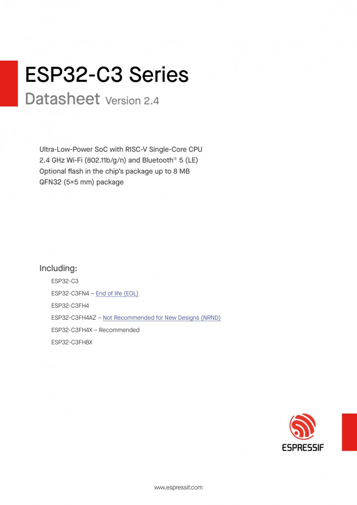 ESP32-C3 document page 1