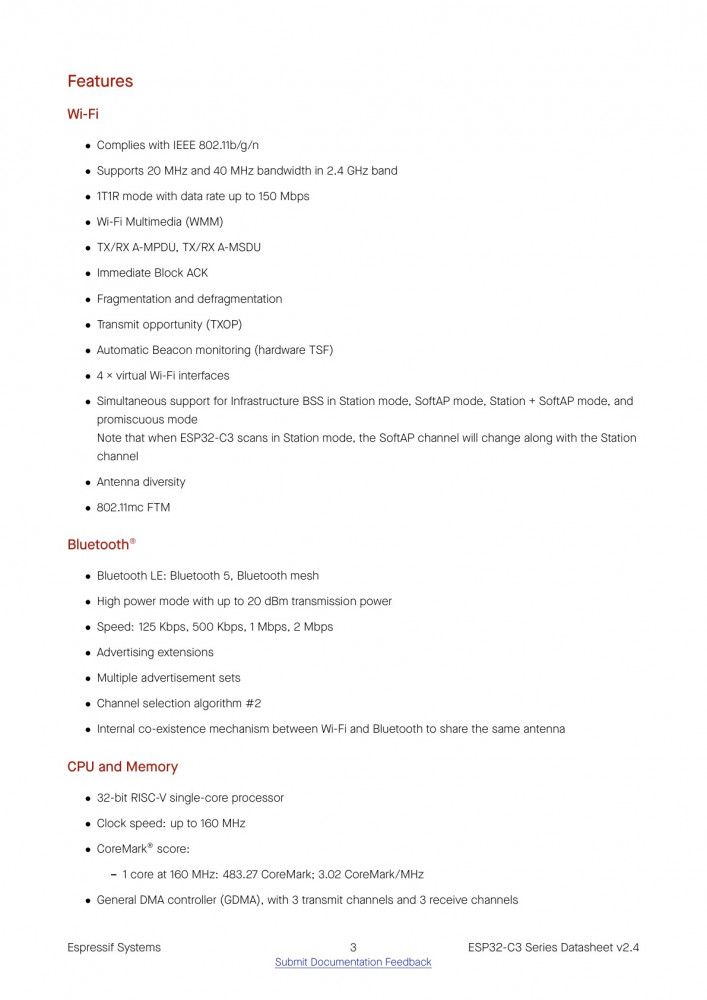 ESP32-C3 document page 3