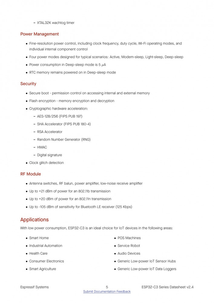 ESP32-C3 document page 5