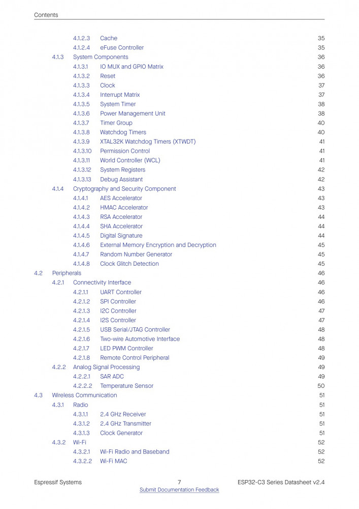 ESP32-C3 document page 7