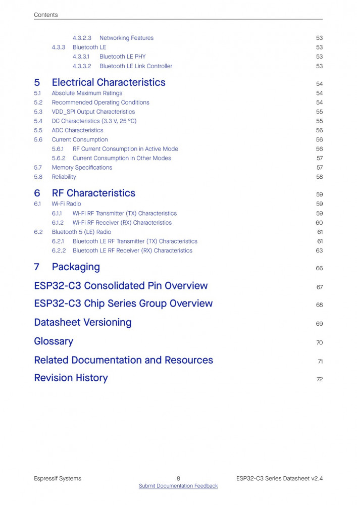ESP32-C3 document page 8