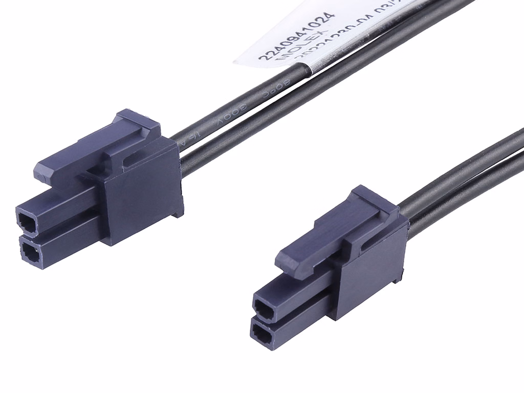 CLIK-Mate-to-Pigtail Off-the-Shelf (OTS) Cable Assembly, 1.25mm Pitch, Single Row, 600.00mm Length, 2 Circuits, White