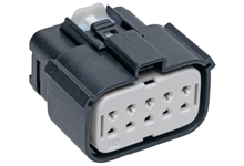 MX150L 12 Circuit Receptacle for 16-14 AWG Wire, with CPA, Black