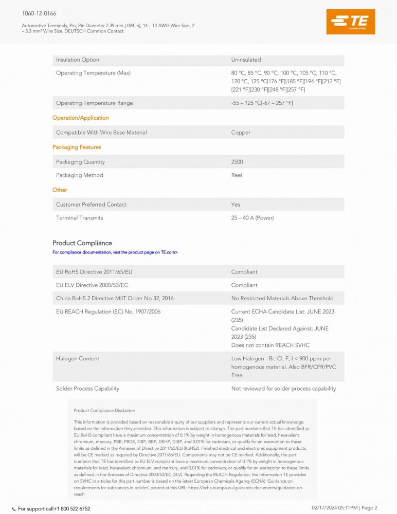 1060-12-0166 technical document page 2