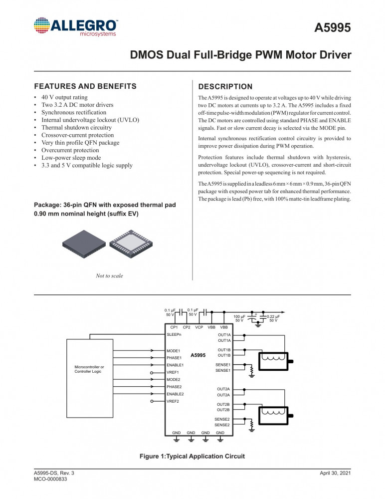 A5995 datasheet page 1