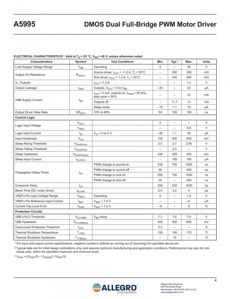 A5995 datasheet page 4