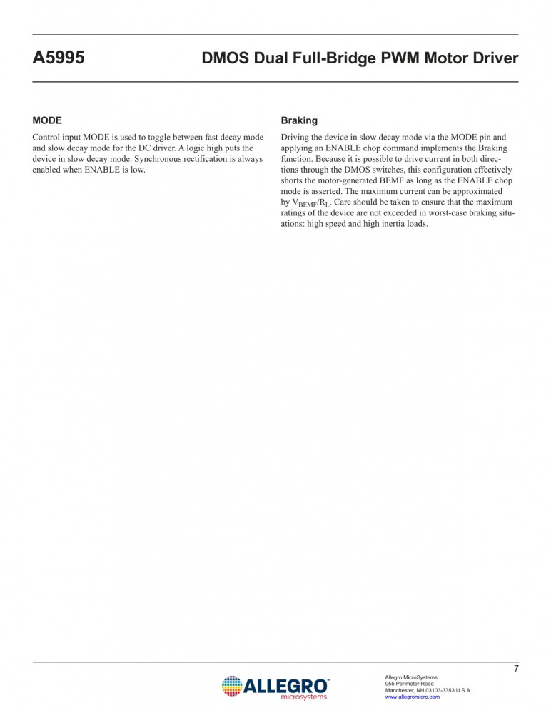 A5995 datasheet page 7