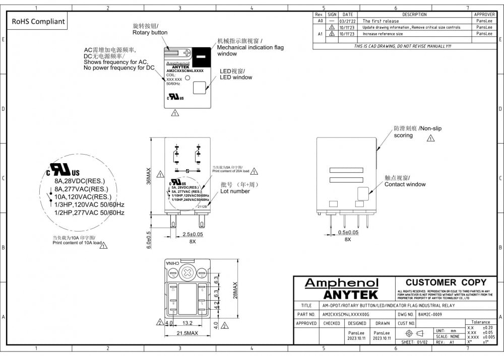 AM2C10SCM4LD02400G technical document page 1