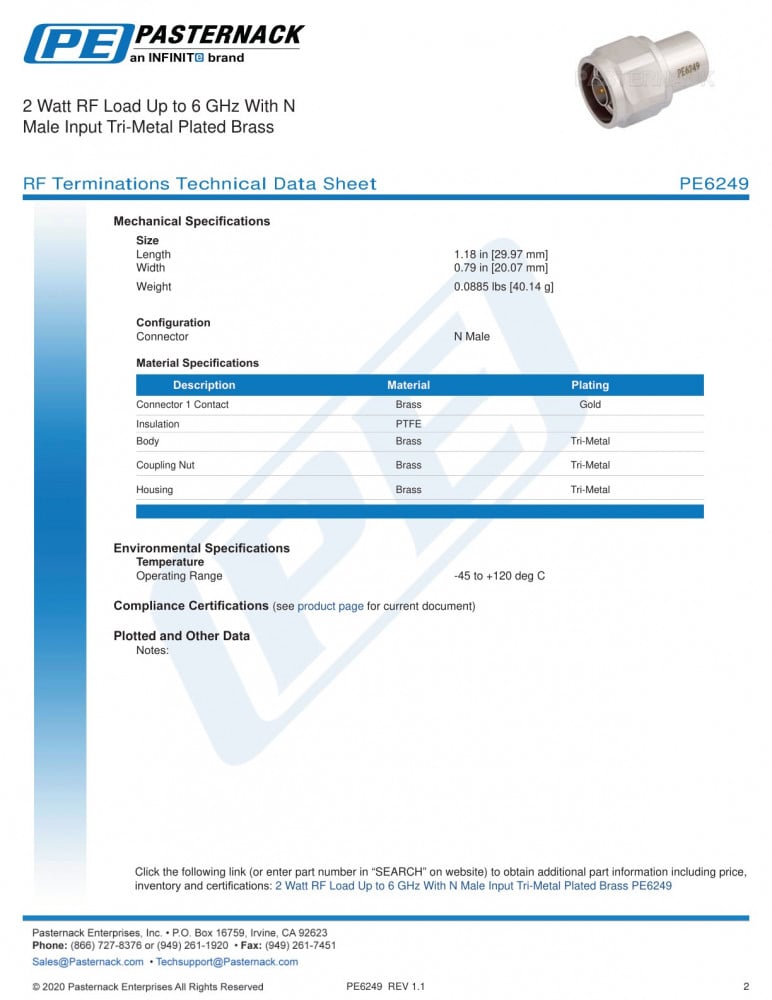 PE6249 technical document page 2
