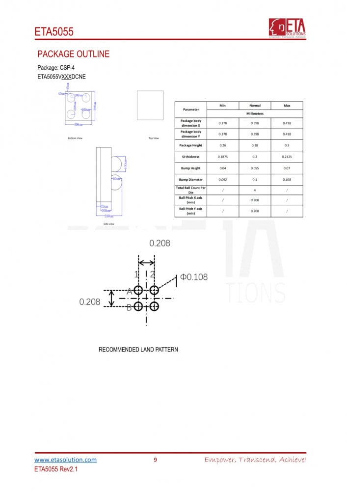 ETA5055 datasheet page 9
