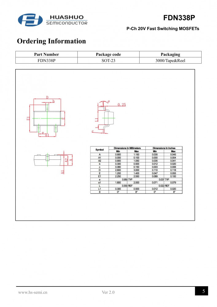 FDN338P datasheet page 5