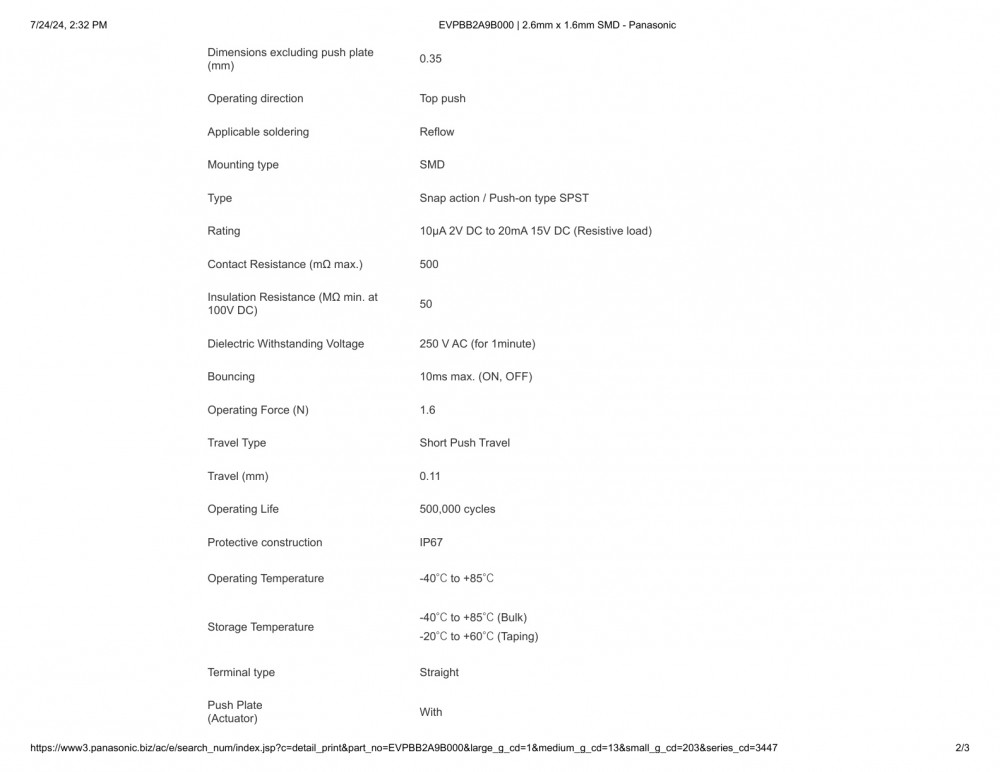 EVP-BB2A9B000 technical document page 2