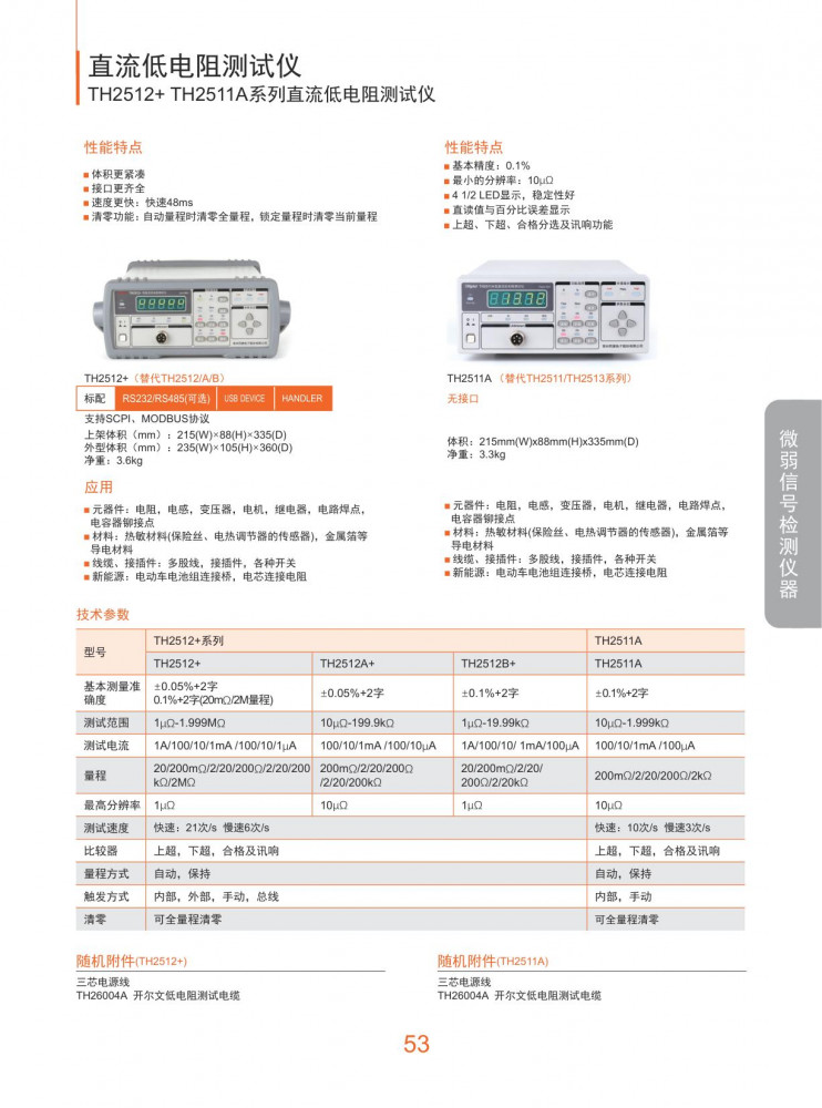 Tonghui TH2512A+ technical document preview
