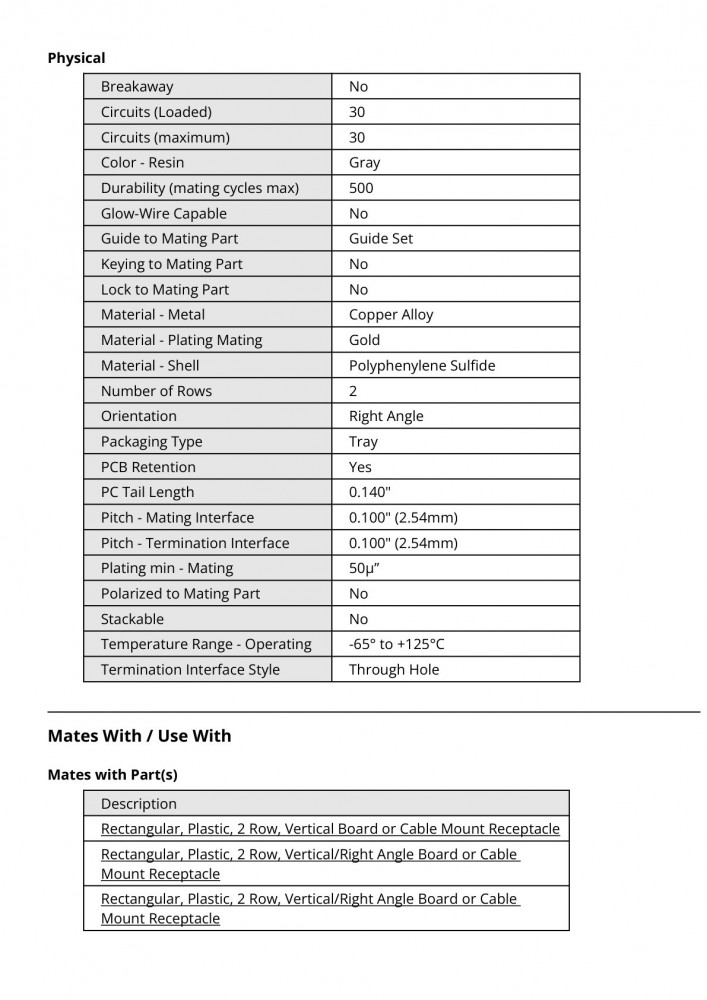 WTB30PR9SY-D01 technical document page 2