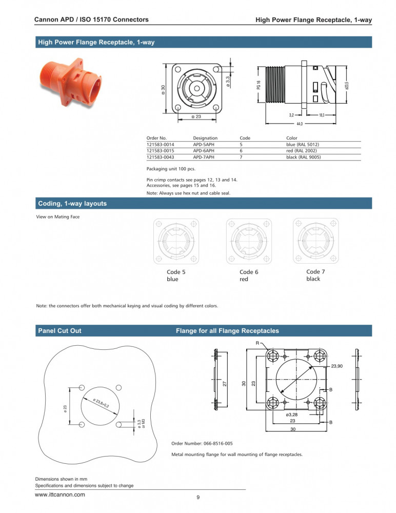 ITT CANNON APD documentation page 9