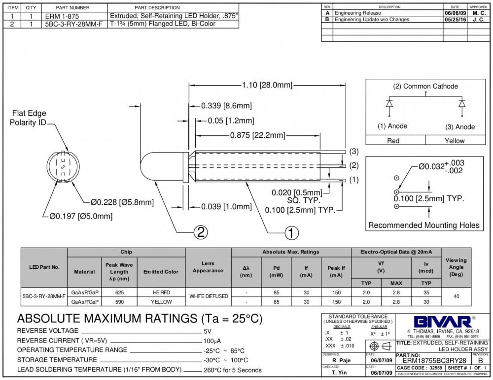 BIVAR ERM18755BC3RY28 technical document page